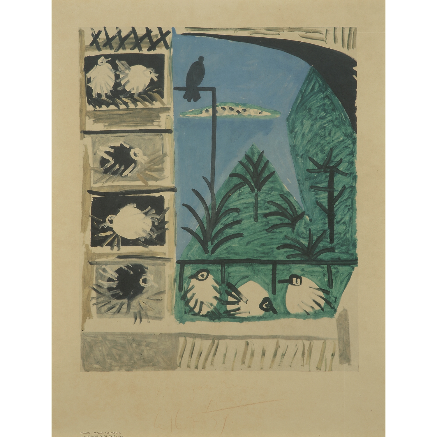 Pablo Picasso | PAYSAGE AUX PIGEONS | MutualArt