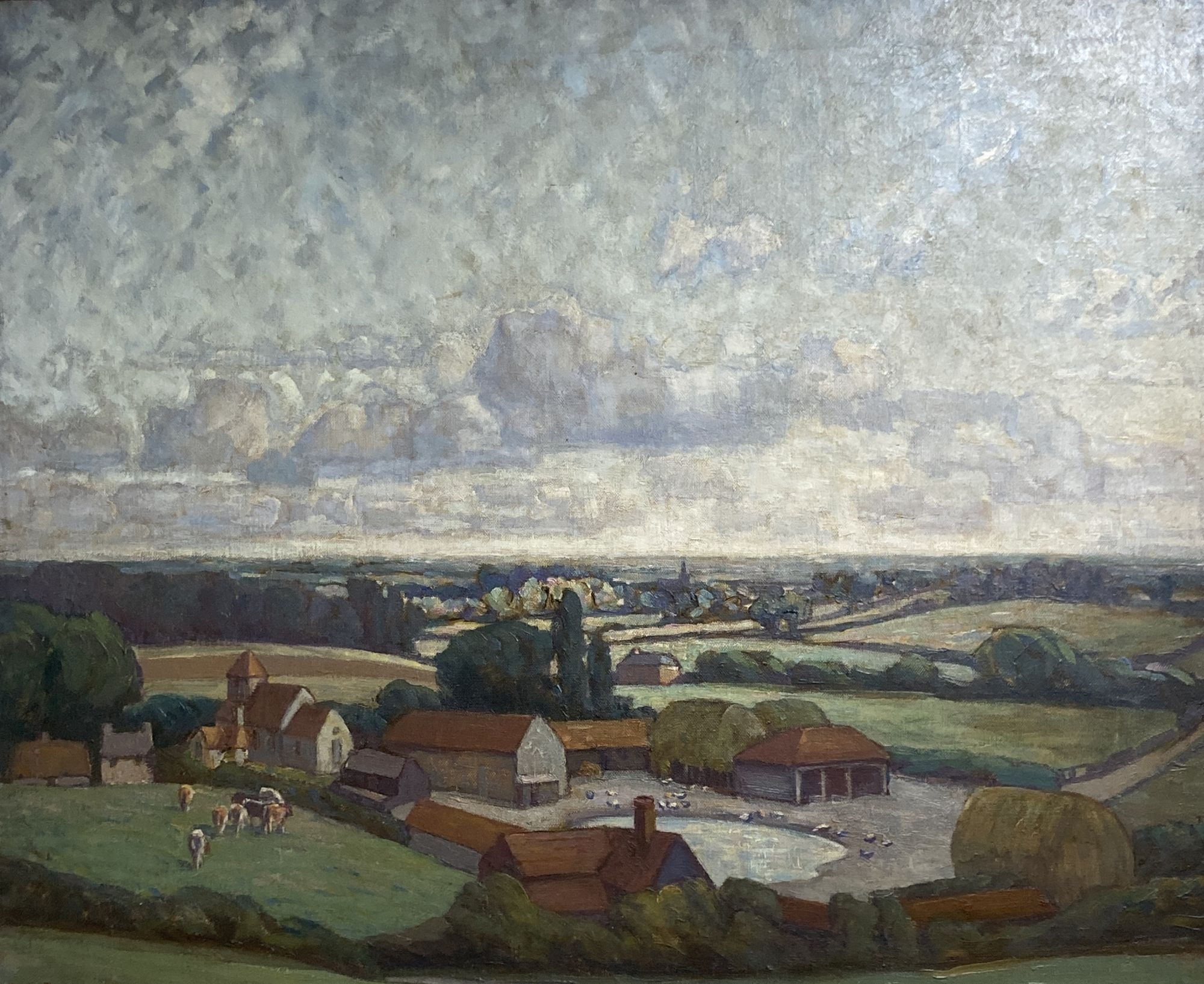 Ethel Louise Rawlins | Farm on the South Downs | MutualArt
