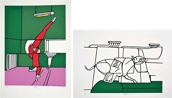 Valerio Adami | Two Works: SOGGETTI VARI (1970) | MutualArt