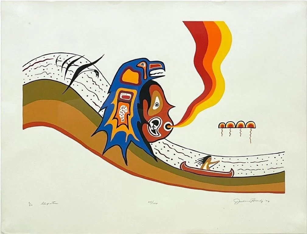 Jackson Beardy | Migration (1976) | MutualArt