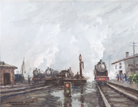 Ceferino Olivé | Estación de ferrocarril (1985) | MutualArt