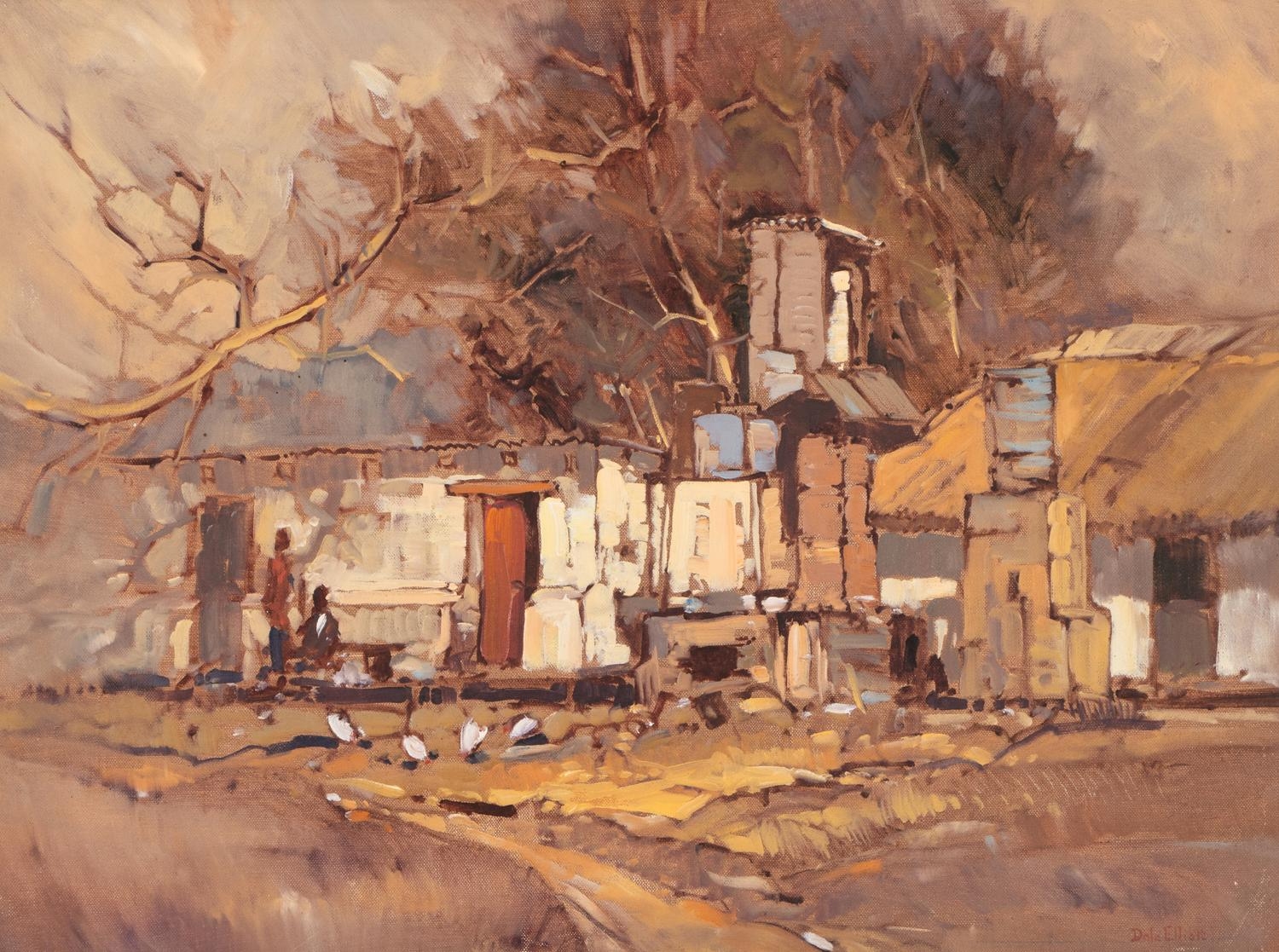 Dale Elliott | Farmhouse in landscape | MutualArt