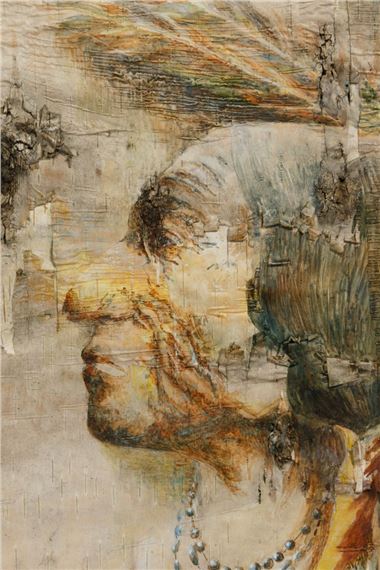 Fred Harman | An Indigenous American man in profile | MutualArt