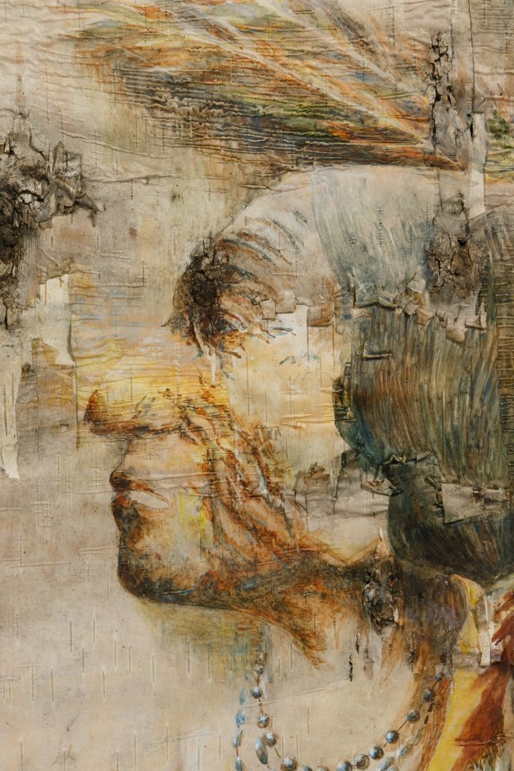 Fred Harman | An Indigenous American man in profile | MutualArt