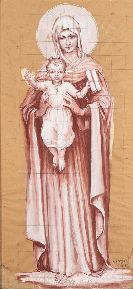 Baccio Maria Bacci | Virgin Mary with the Baby (1969) | MutualArt