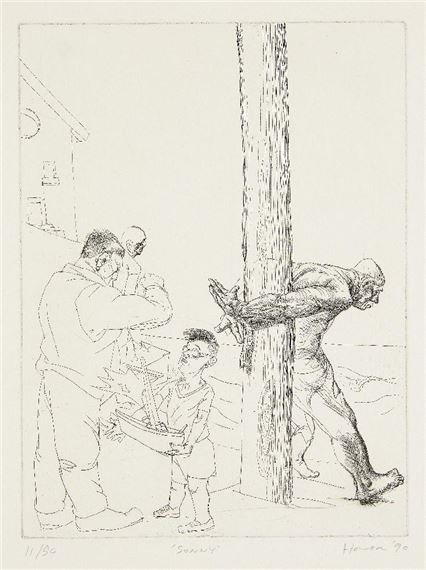 Peter Howson Obe | Footballers Wife & Sonny (1990) | MutualArt