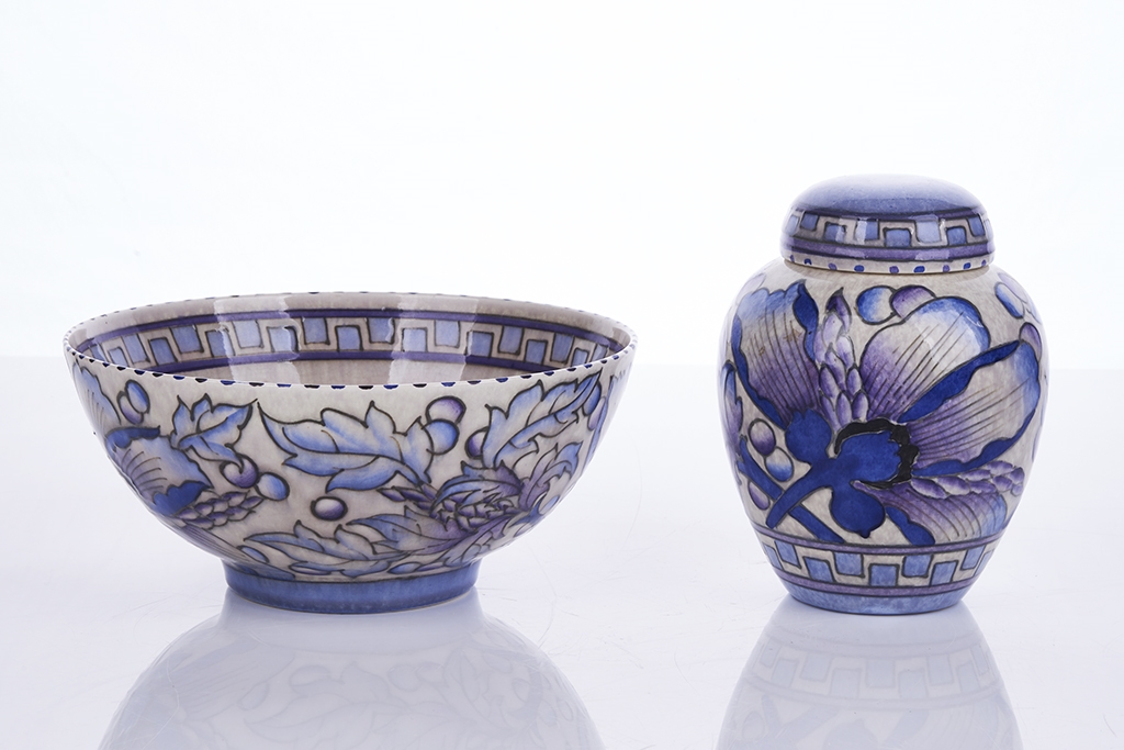Charlotte Rhead | Ginger Jar and Bowl | MutualArt