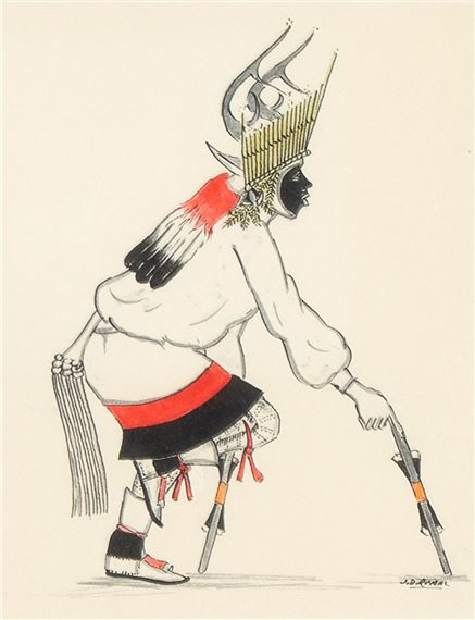 Jose D. Roybal | Untitled (Deer Dancer) | MutualArt