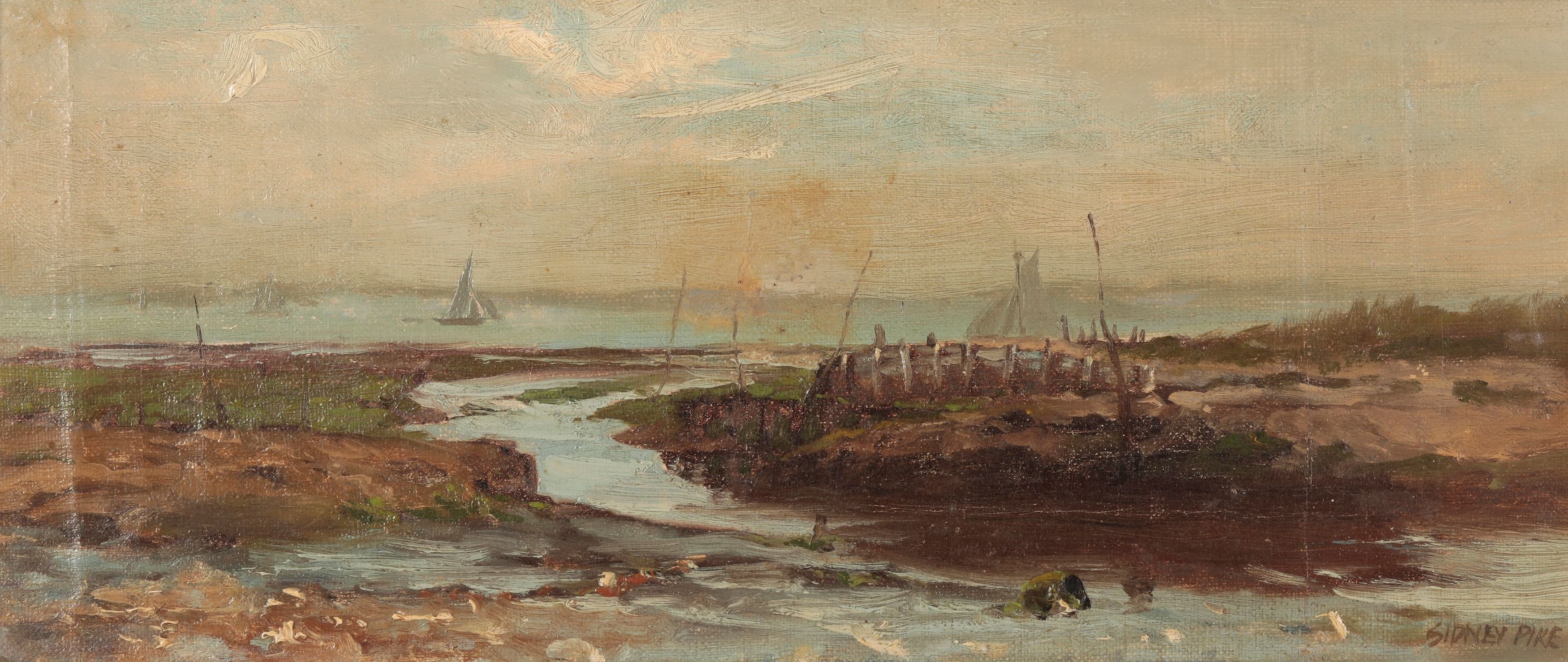 Sidney Pike | A river landscape | MutualArt