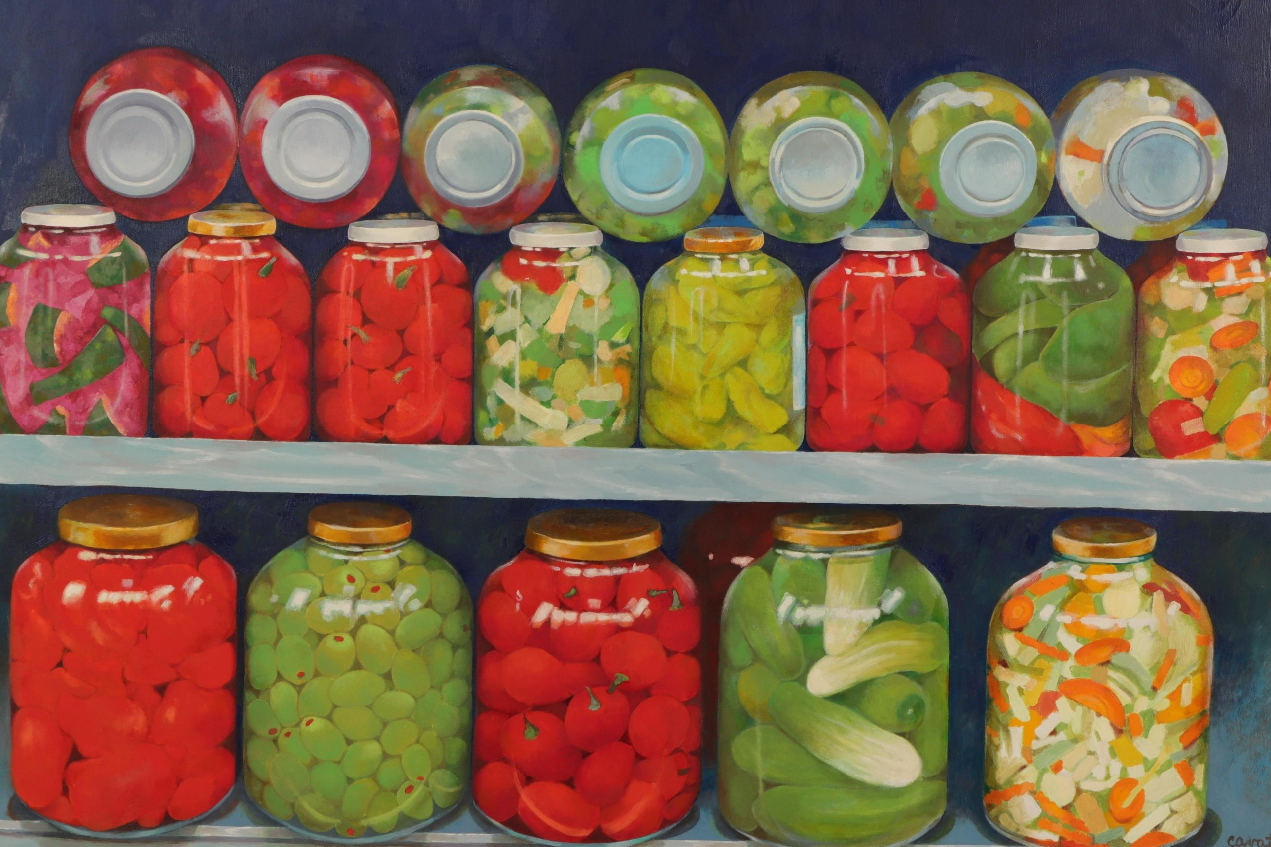 Irma Cavat | Red & Green Still Life | MutualArt