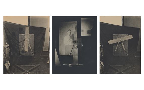 Man Ray | Marcel Duchamp derrière Rotative Plaque-verre | MutualArt