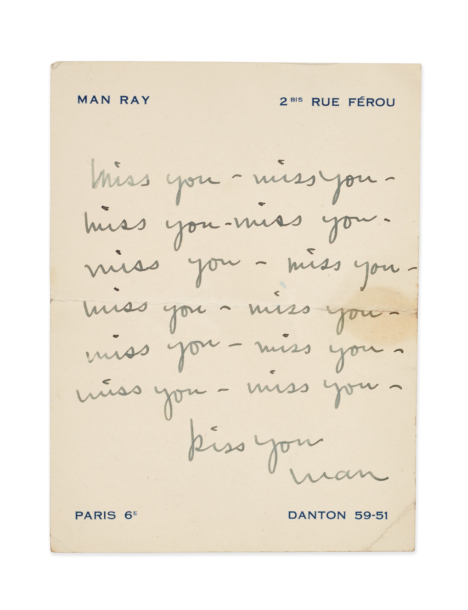 Man Ray | Miss You | MutualArt