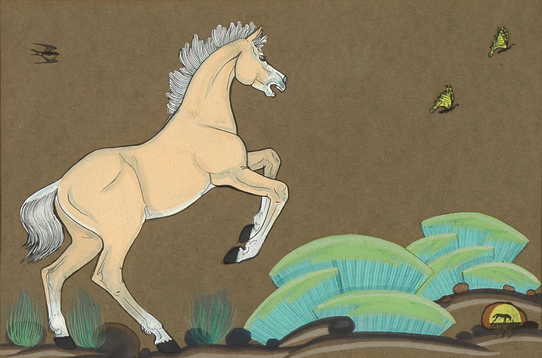 Spirit Horse Rearing Drawing