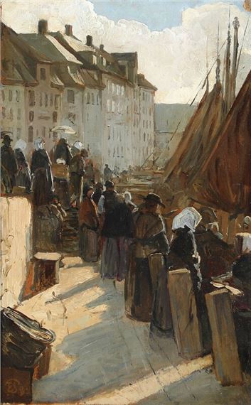 Edvard Petersen | “Den gamle Anlægsplads ved Højbro. 1882” (1883 ...