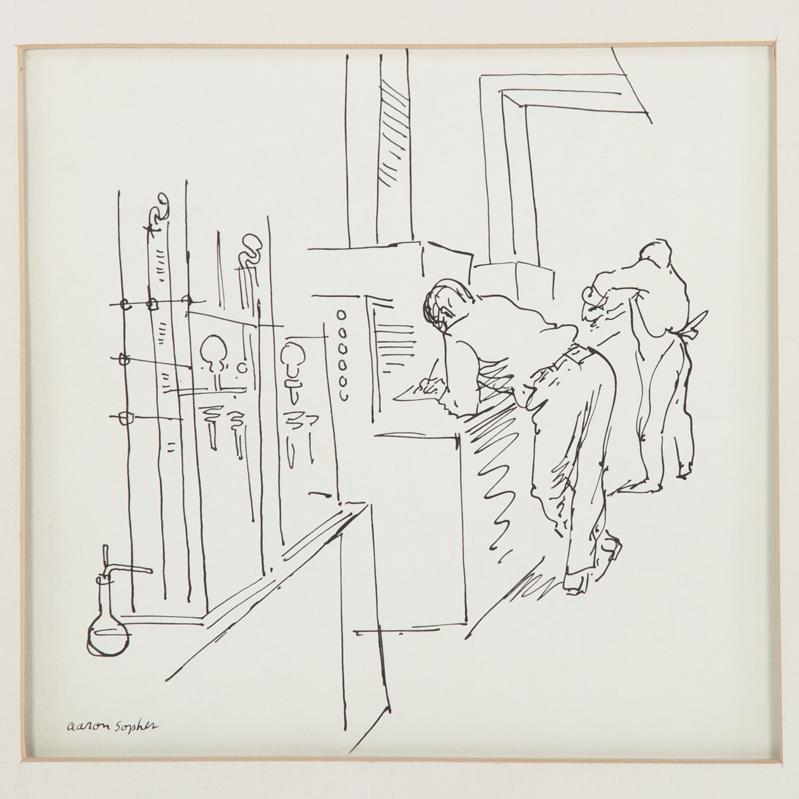 Aaron Sopher | Three Science Themed Drawings | MutualArt