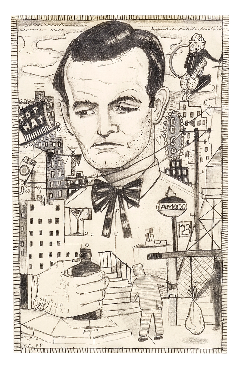 Tony Fitzpatrick | Richard Drinking in the City (1998) | MutualArt