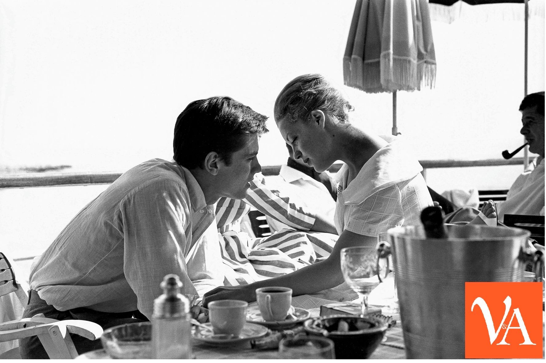 Claude Azoulay | Alain Delon and Romy Schneider, Tête à tête, Cannes ...