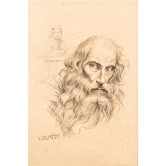 Vincenzo Gemito | Self-portrait with classical elements | MutualArt