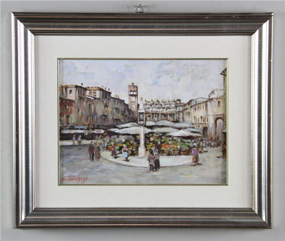 G. Lucchese | Italian Piazza Scene | MutualArt