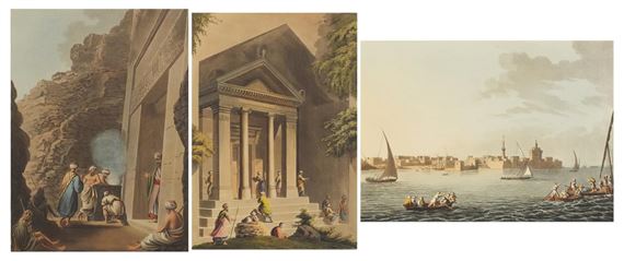 Luigi Mayer | Entrance to a sepulchral chamber near the Sphynx and two ...