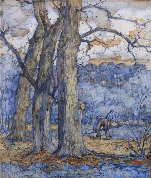 Edzard Koning | Arbeiders aan de bosrand | MutualArt