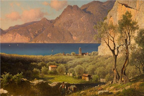 Aleksander PiotrSwieszewski | Mediterranean landscape (1884) | MutualArt