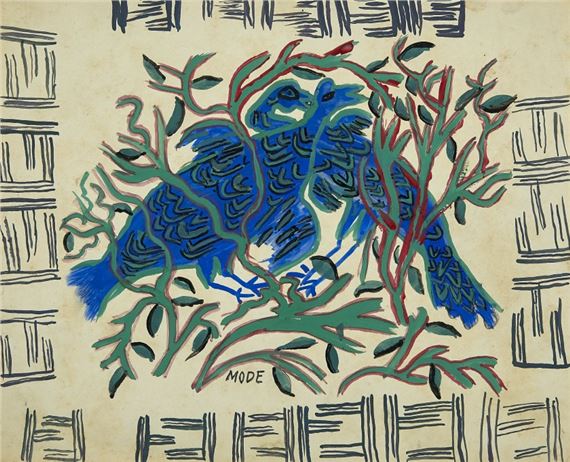 Mode Muntu | Deux oiseaux bleus | MutualArt