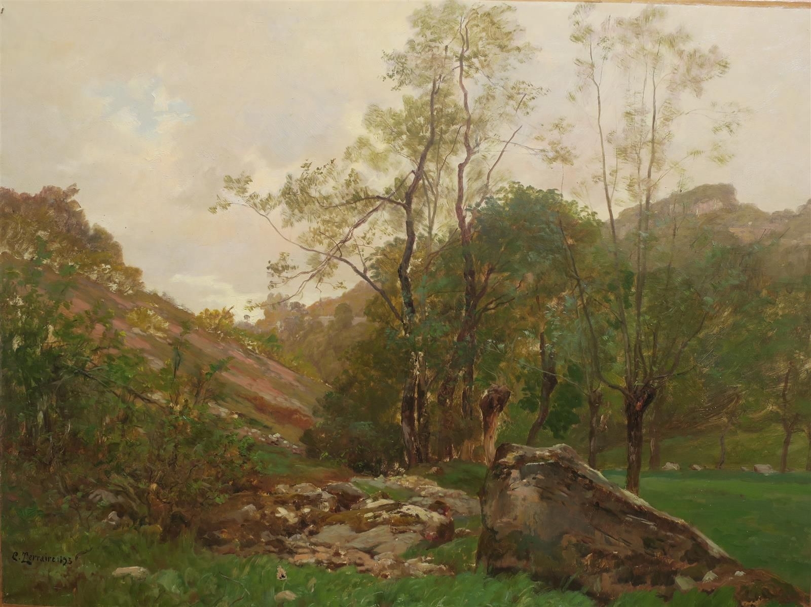 Clovis Frédéric Terraire | Paysage aux rochers (1893) | MutualArt