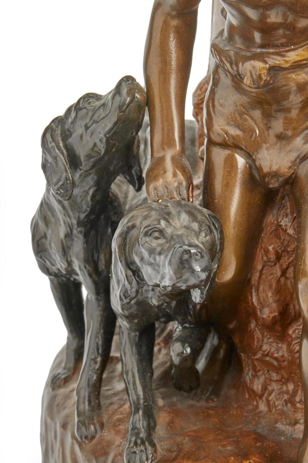 Friedrich Siegfried Goldscheider | Woodland vase with hunter and dogs ...