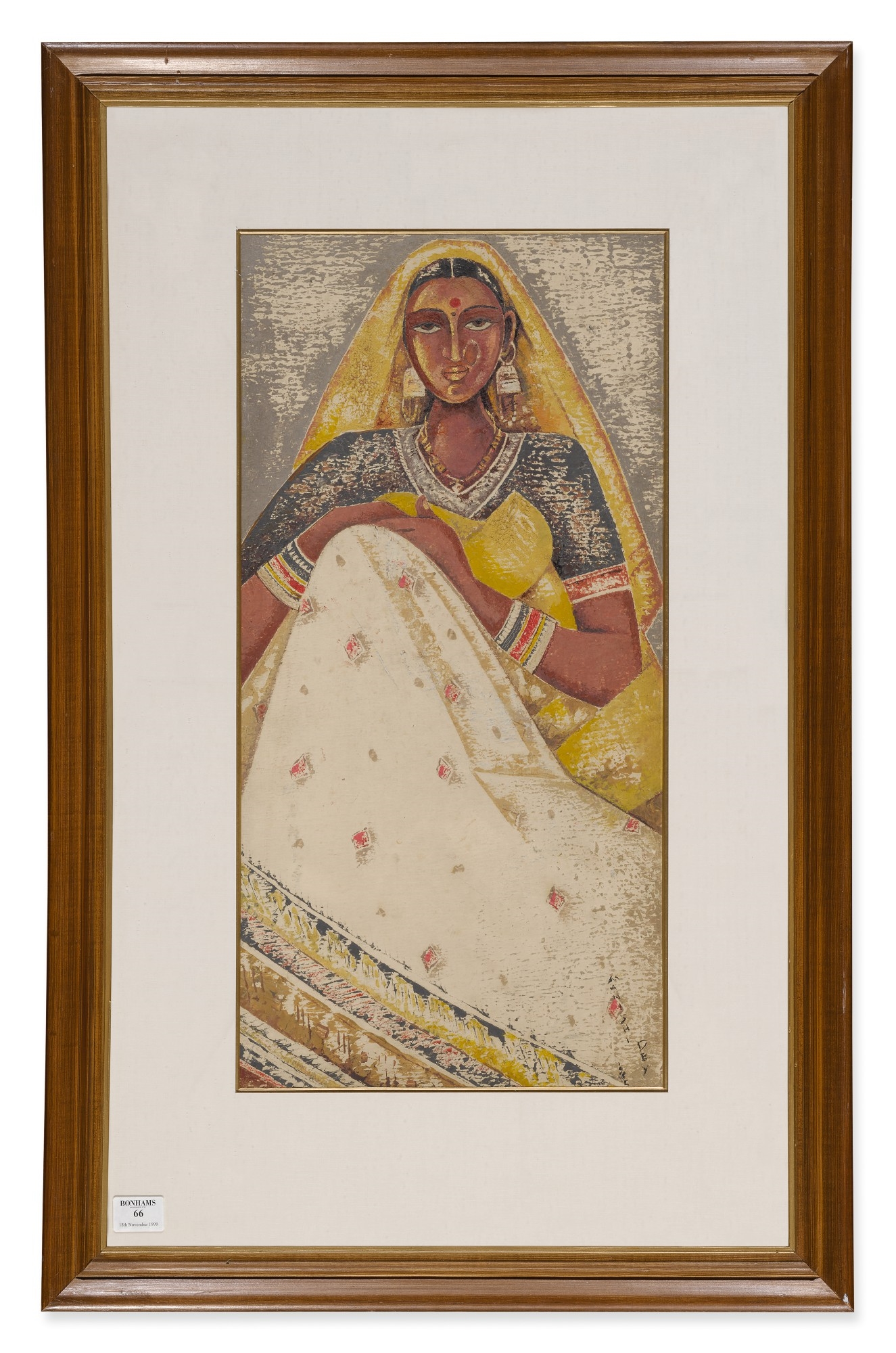 Manishi Dey | Untitled (Seated Woman) (1965) | MutualArt