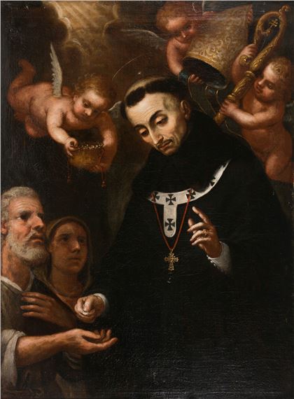 Spanish Colonial School, 18th Century | Saint Narcissus of Jerusalem ...