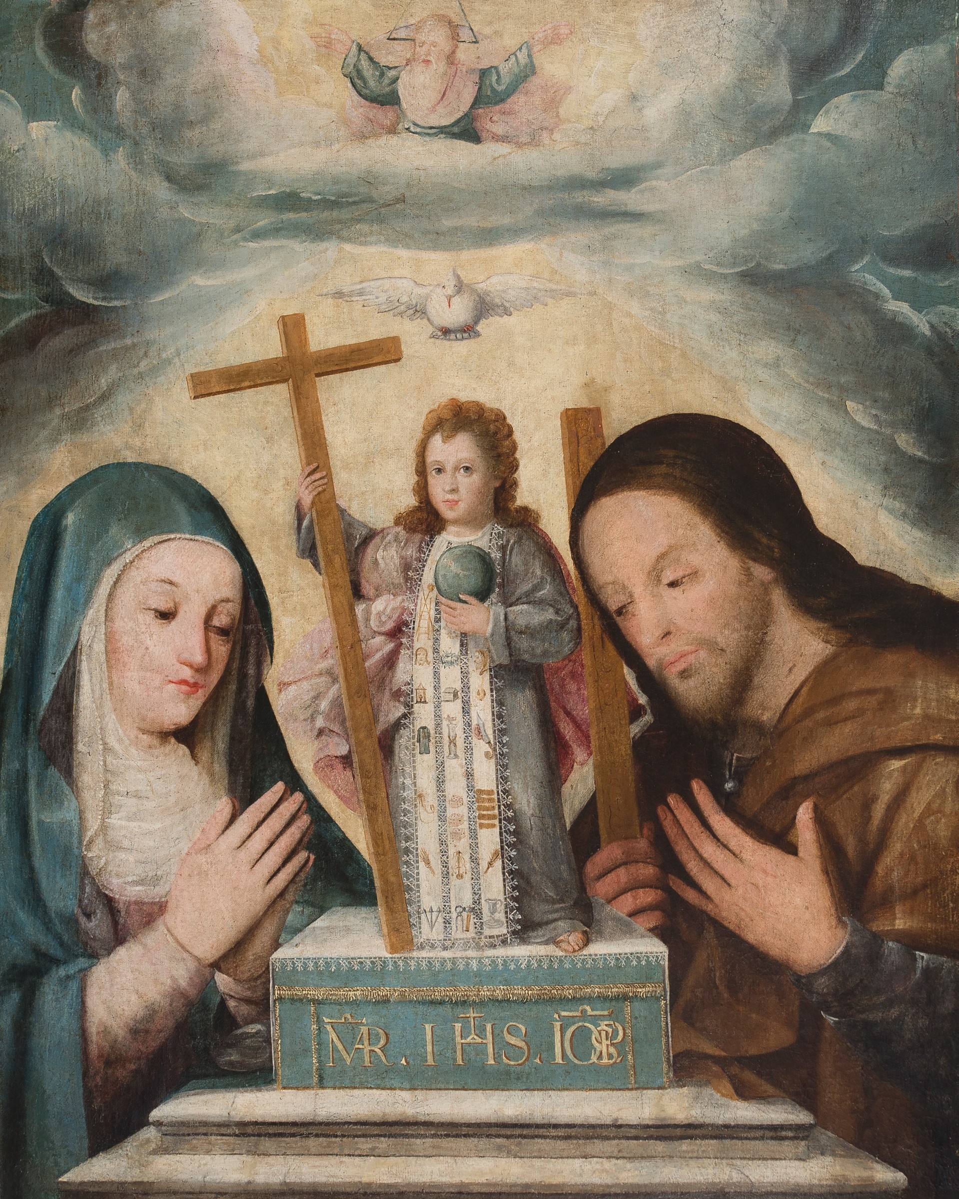 Spanish Colonial School, 18thCentury | The Holy Trinity with the Virgin ...