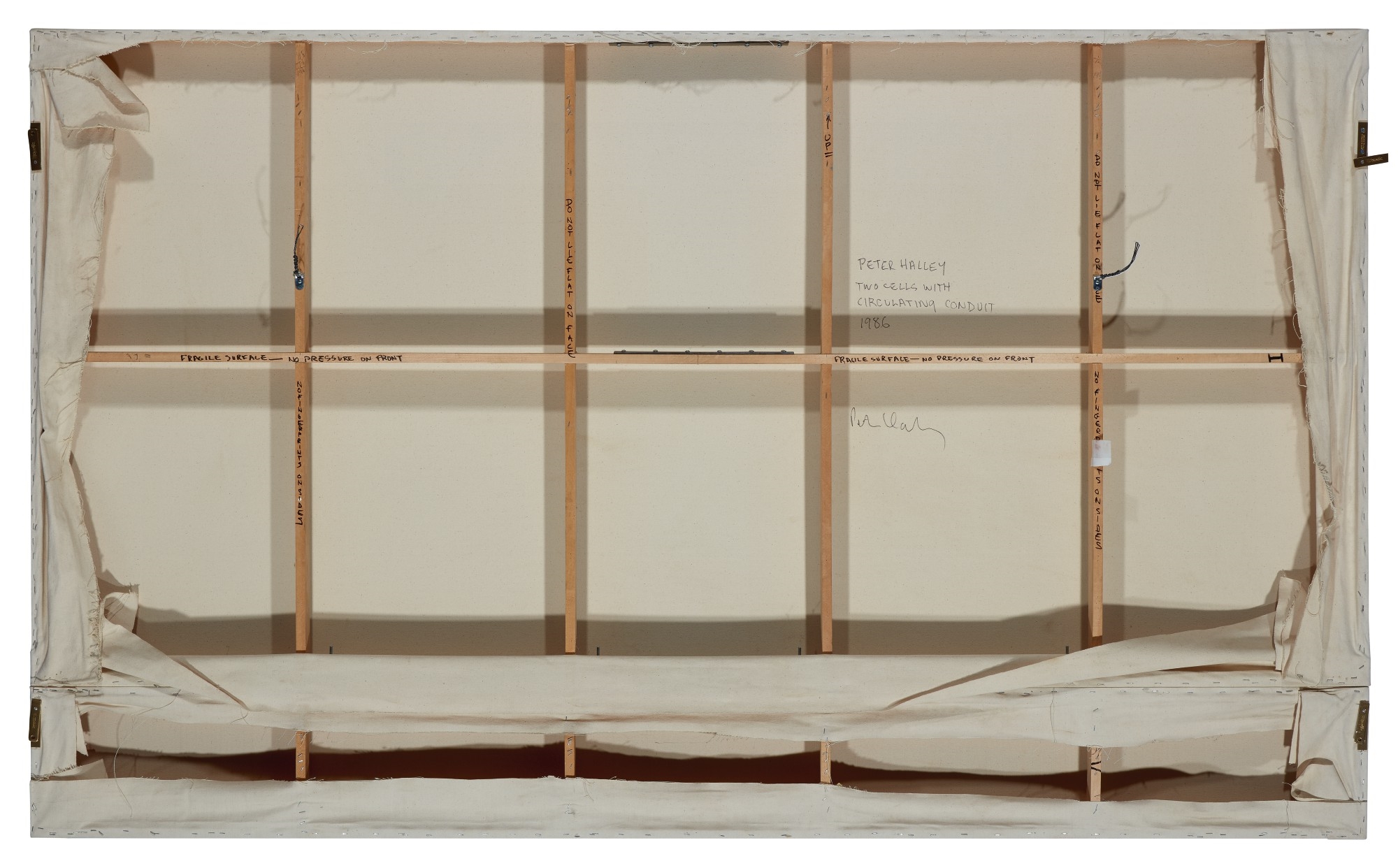 Peter Halley | Two Cells with Circulating Conduit | MutualArt