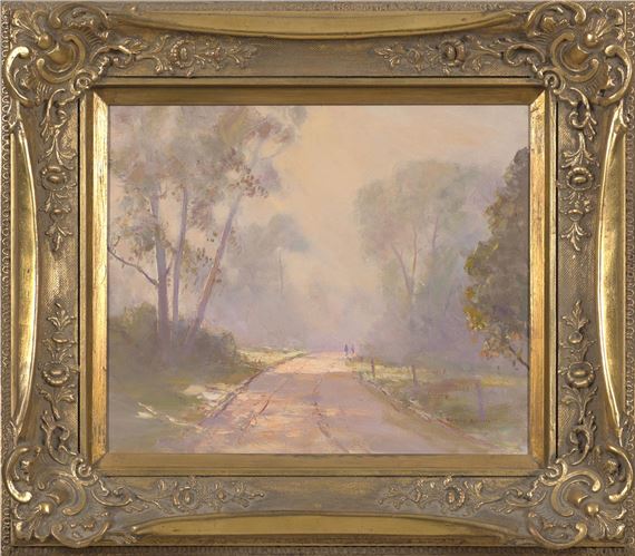 Rubery Bennett | (Figures Along a Curved Road) | MutualArt