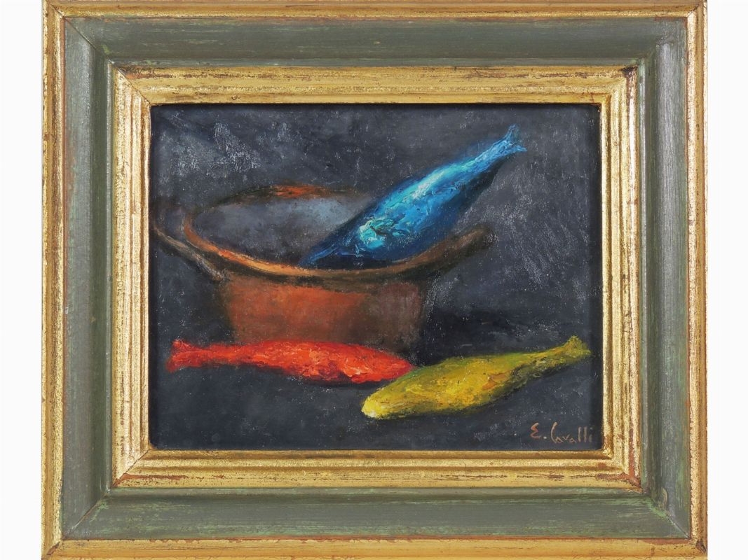 Emanuele Cavalli | Still life with fish | MutualArt
