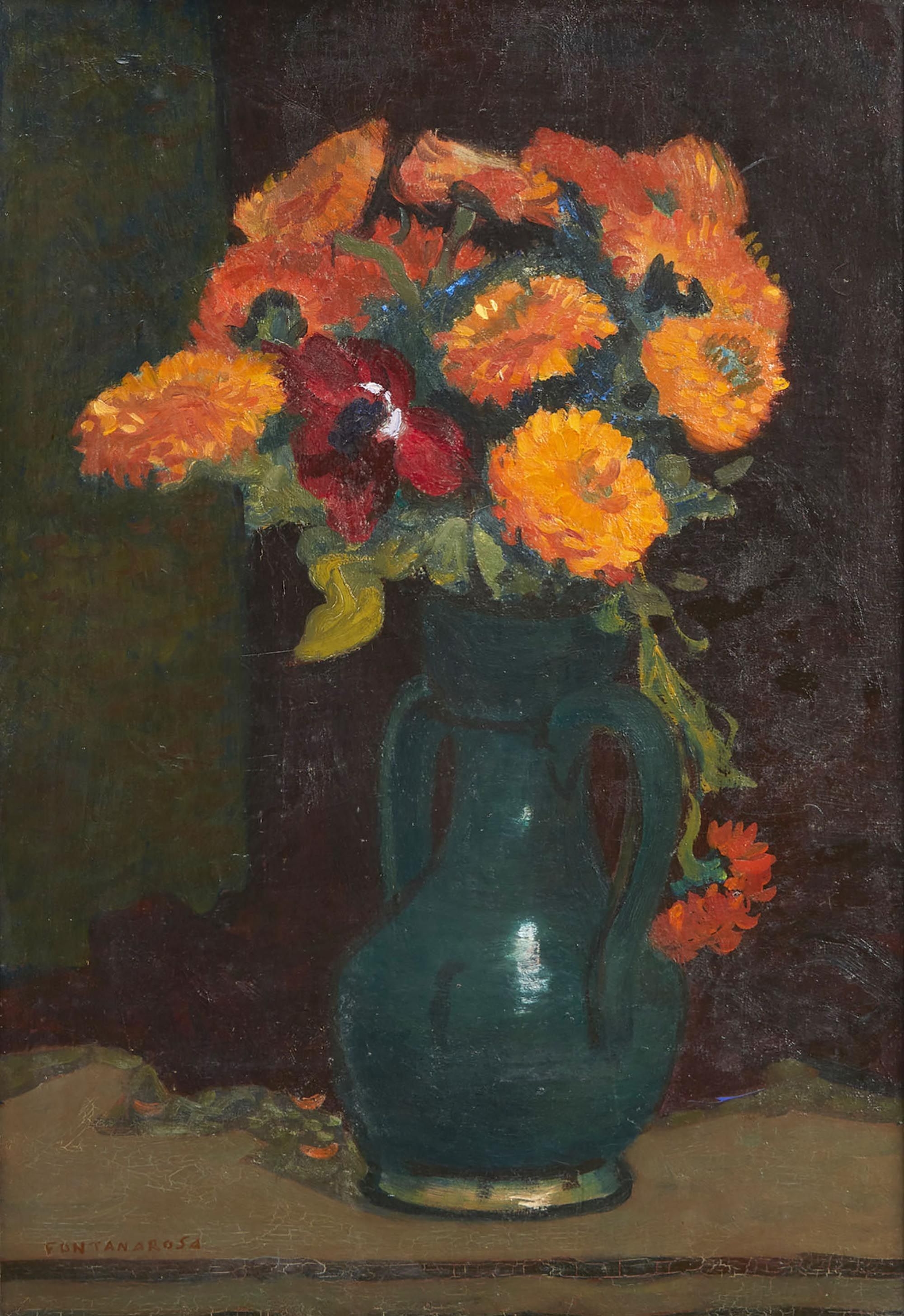 Lucien Joseph‏ Fontanarosa | Bouquet of flowers (Circa 1950) | MutualArt