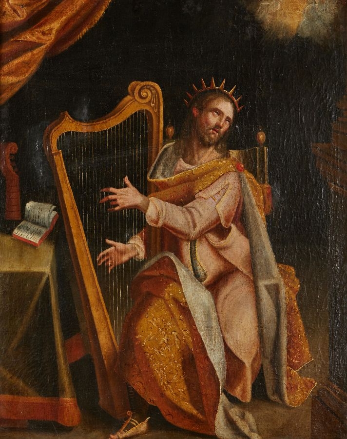 French School, 17th Century | King David playing the harp | MutualArt