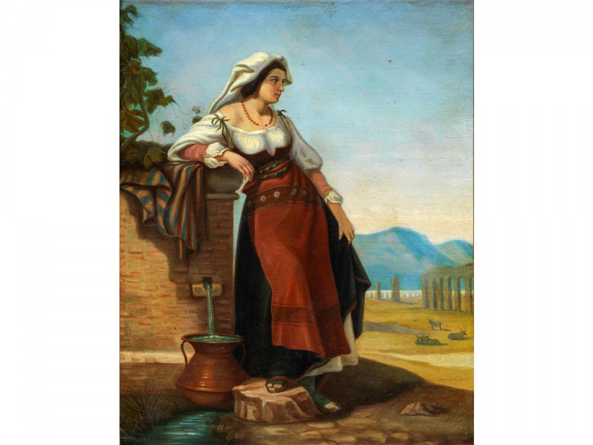 Louis-Leopold Robert | Femme italienne à la fontaine | MutualArt