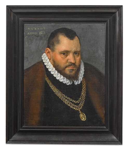 Lorenz Strauch | Portrait of a nobleman with collar and gold chain ...