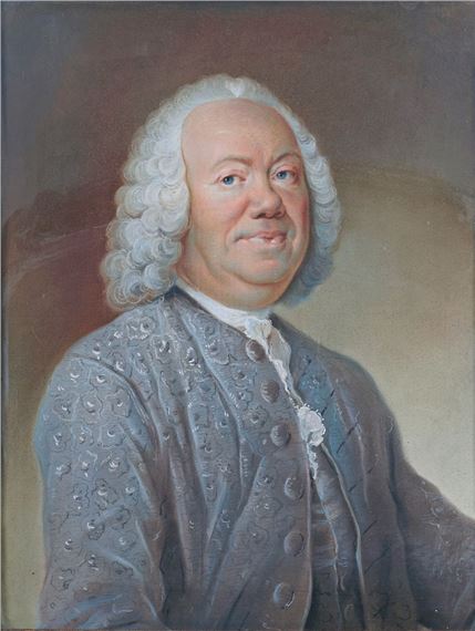 Vigee Louis | Portrait of a man in a blue suit | MutualArt