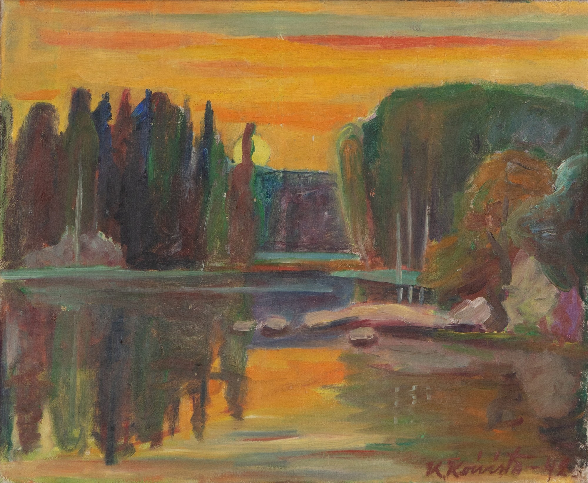 Kullervo Koivisto | Sunset (1942) | MutualArt