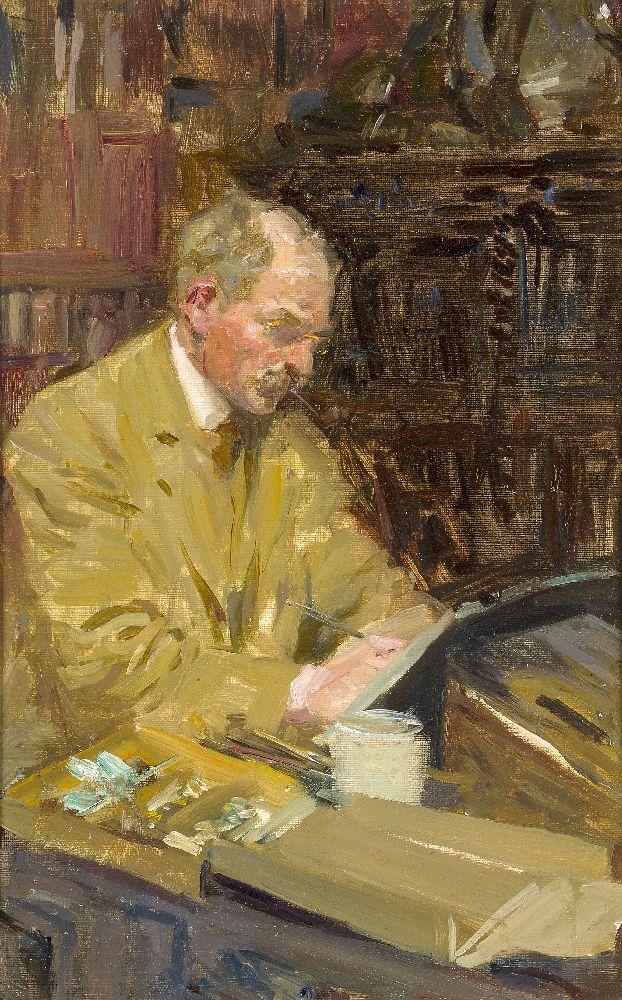 Cyrus Cincinatto Cuneo | Portrait of the artist sketching at the ...