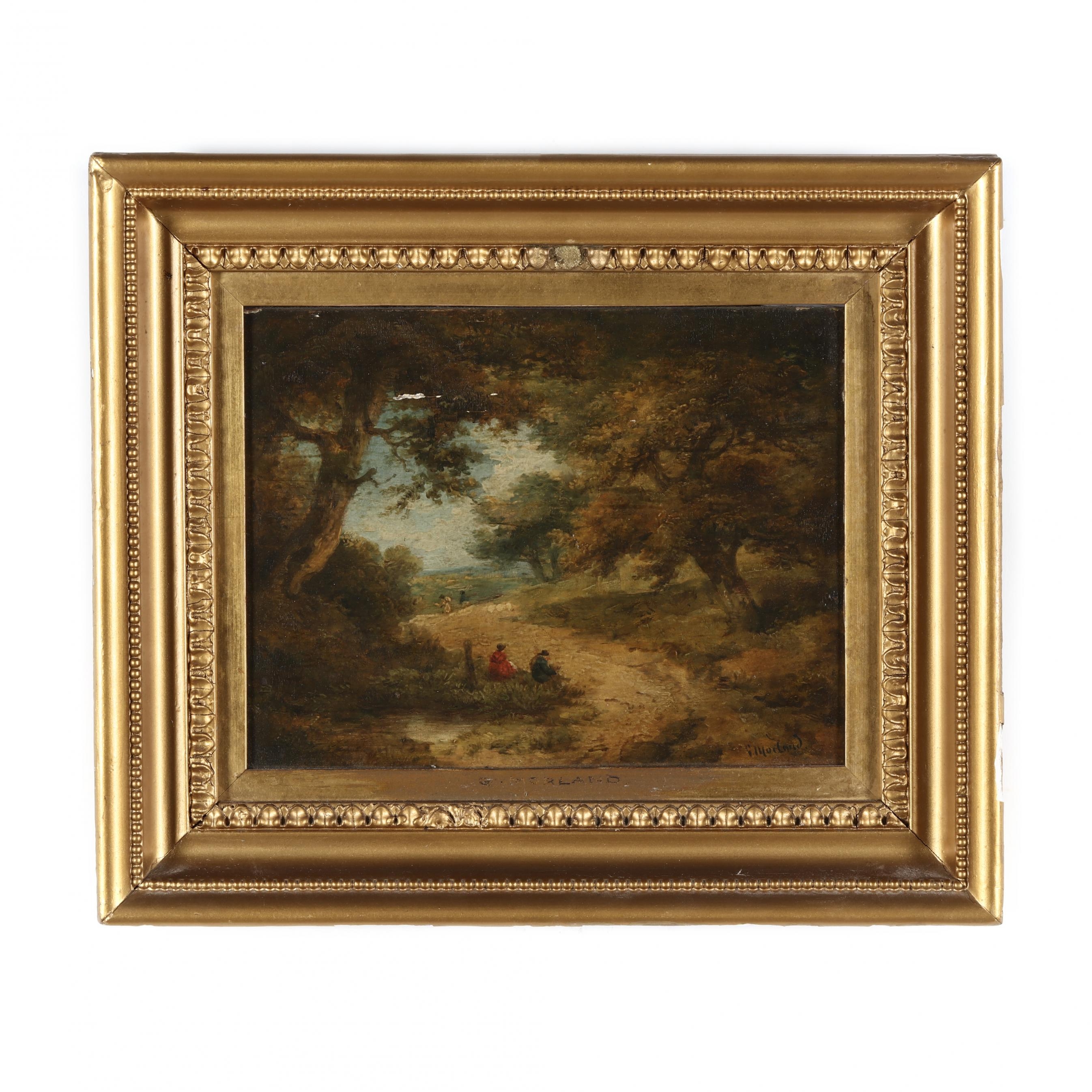 George Morland | Countryside Landscape with Travelers | MutualArt