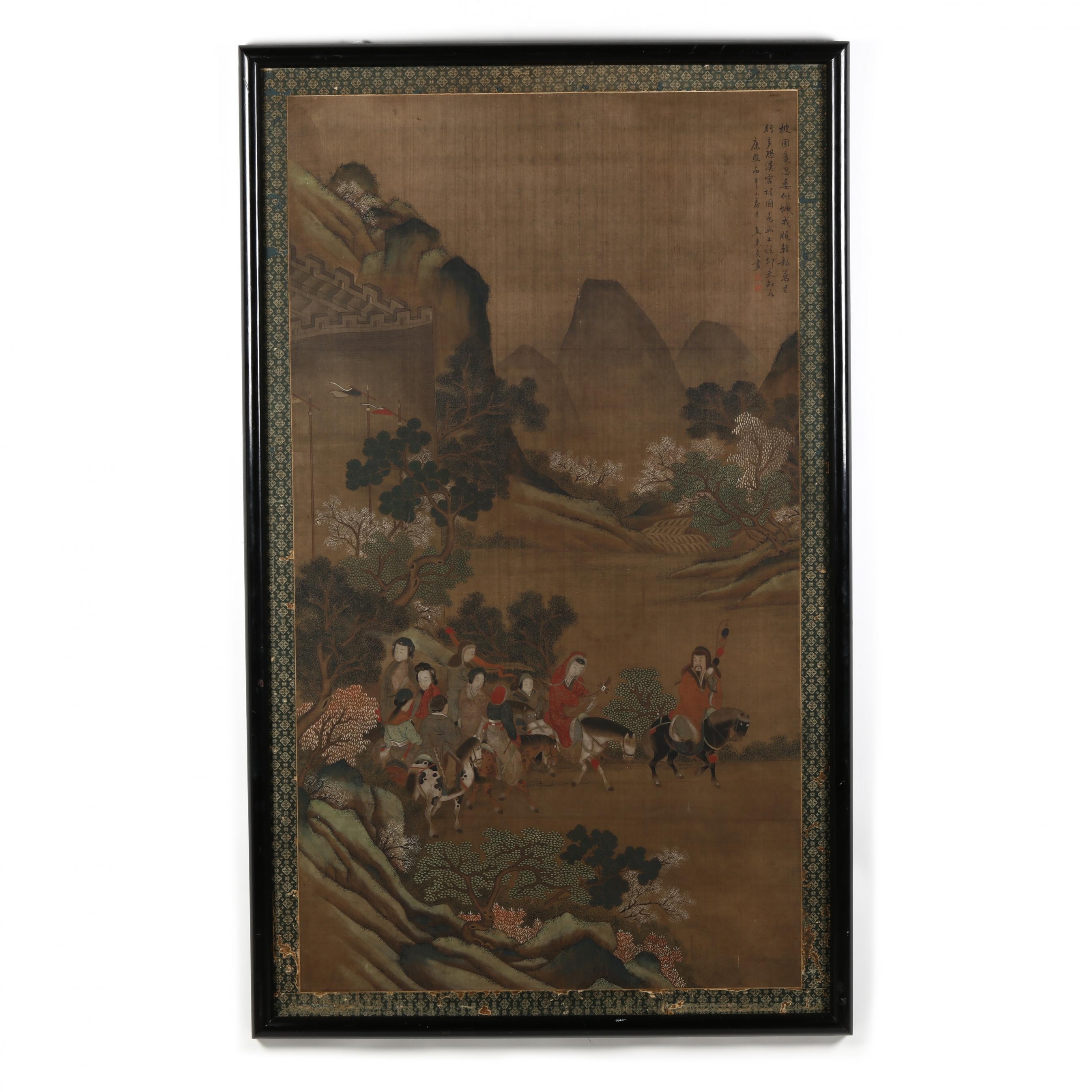 Jiao Bingzhen | A Chinese Painting of Wang Zhaojun | MutualArt