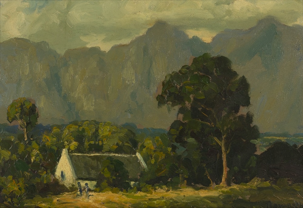 Edward Roworth | South African landscape with cottage | MutualArt