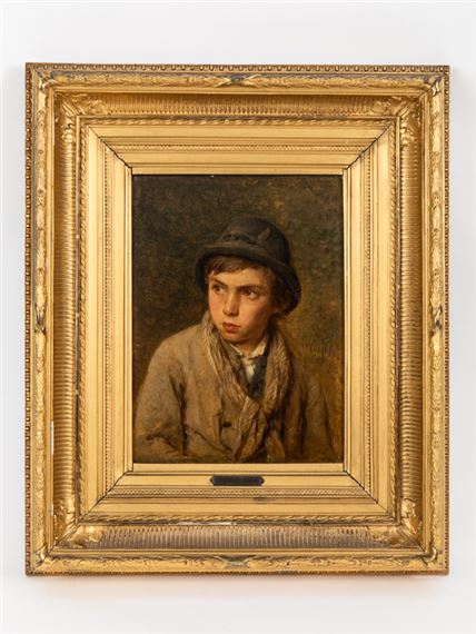 Göbel Angilbert | Halbportrait eines Jungen mit Hut und Kragentuch ...