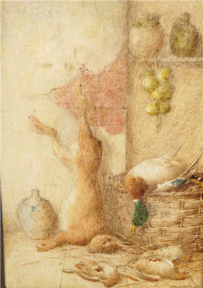 William Cruikshank | Dead game in a kitchen interior | MutualArt