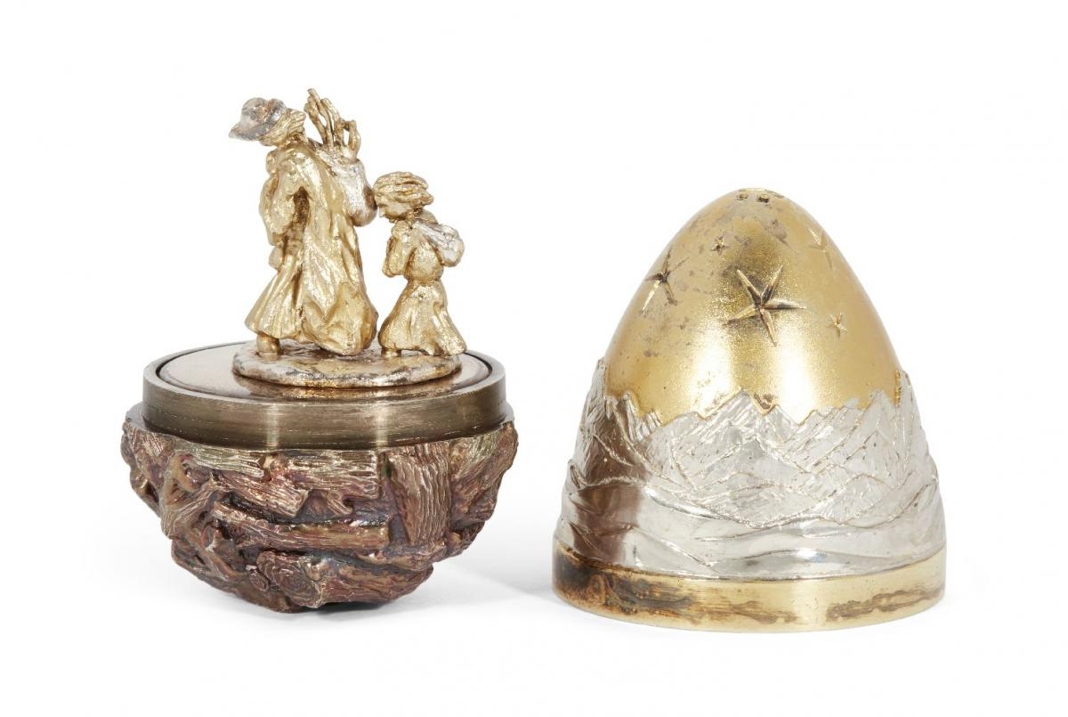 Stuart Devlin | A silver gilt surprise egg by Stuart Devlin | MutualArt