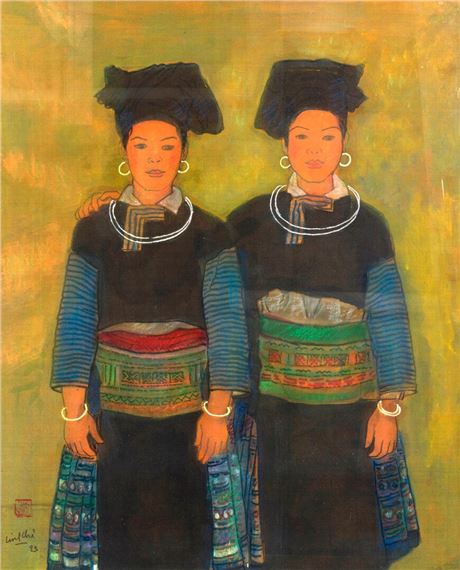 Linh Chi | Portrait of two Hmong women. (1983) | MutualArt