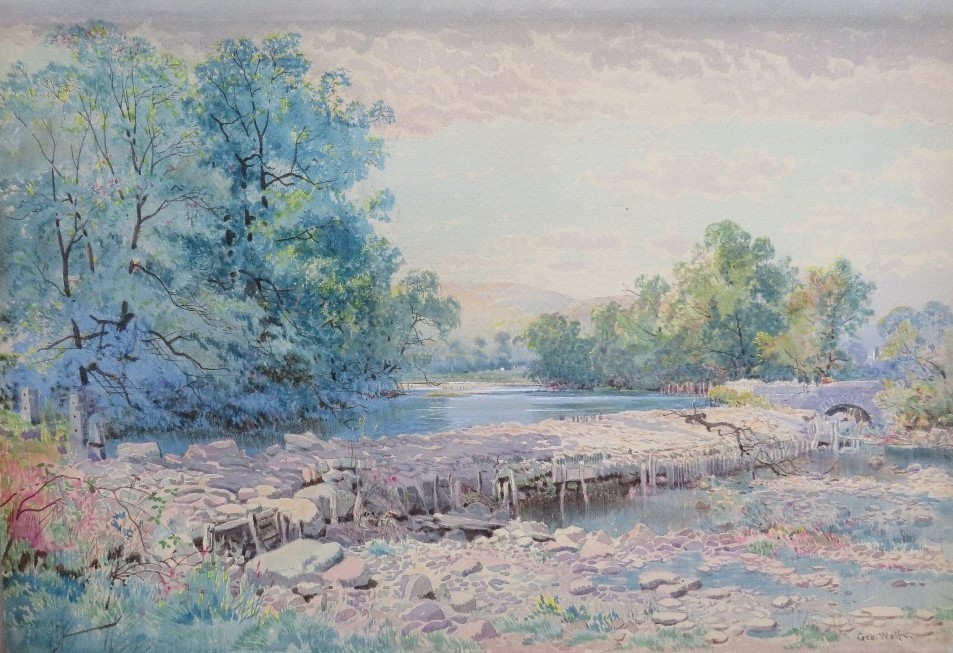 George Wolfe | wooded river landscape | MutualArt